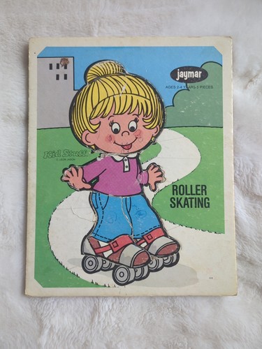 Vintage Roller Skating Jaymar Puzzle EXTRA THICK for Little fingers 5 ...