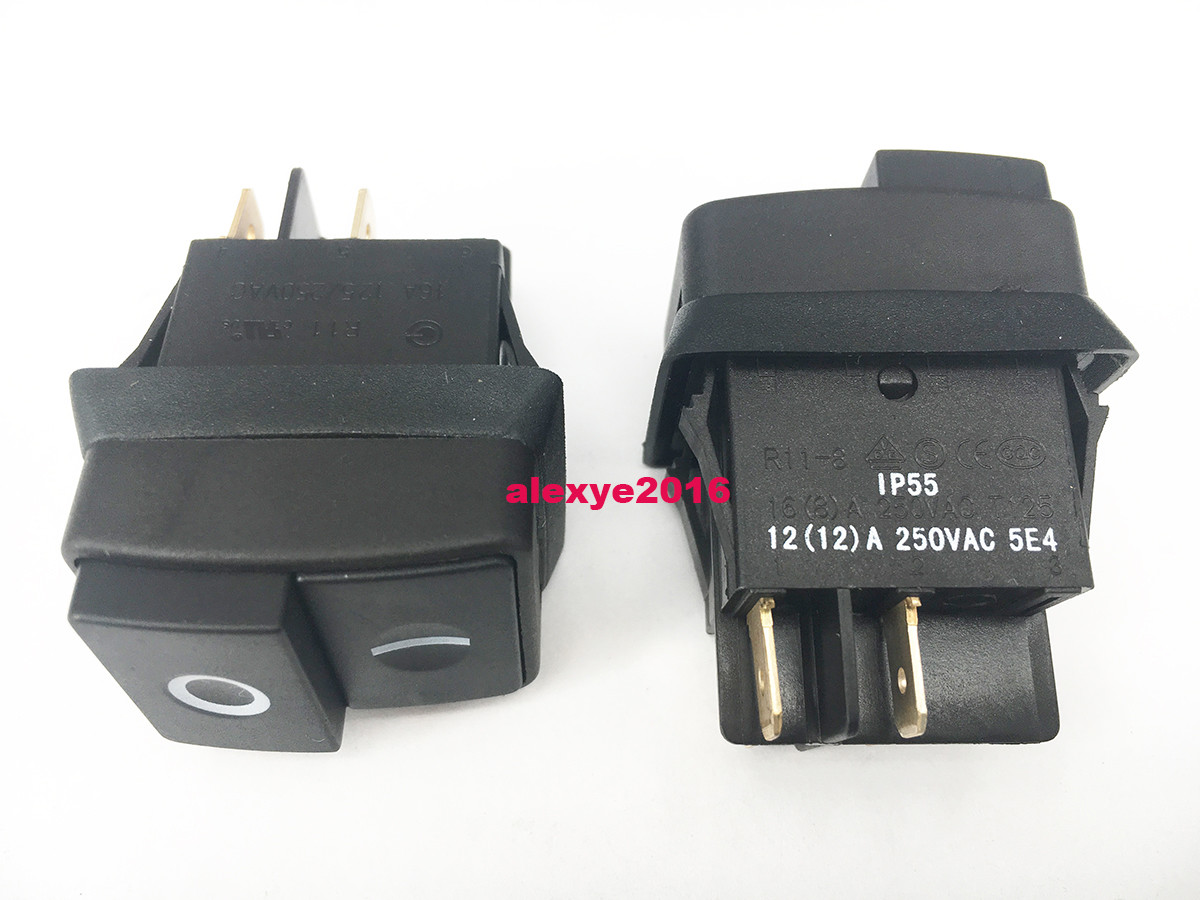 1 Pcs SCI R11-8 Power on off Rocker Switch 4 Pin 16a 250vac T125 Ip55 ...
