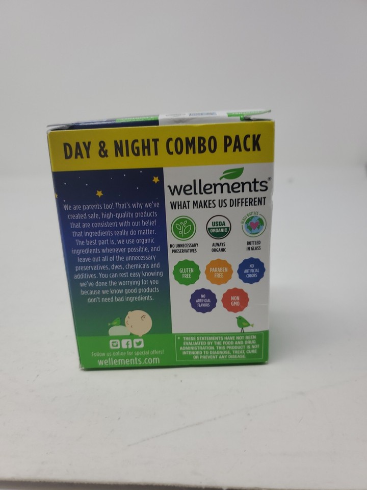 Wellements Day and Night Combo Pack Organic Baby Cough Syrup 4 Months ...