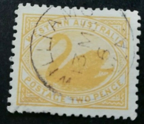 Rare 1906 Western Australia 2d Yellow Swan Stamp - WILLIAMS Postmark | eBay