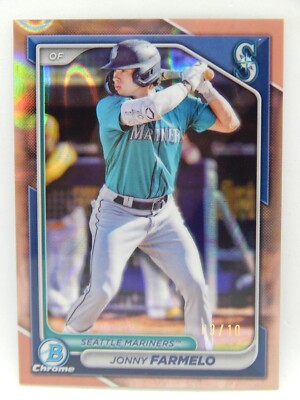 2024 Bowman Draft Baseball BDC-193 Rose Gold Lava Refractor /10 - JONNY ...