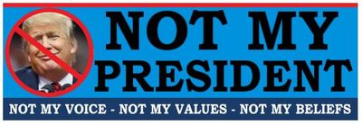 NOT MY PRESIDENT - ANTI Trump POLITICAL BUMPER STICKER FREE SHIPPING | eBay