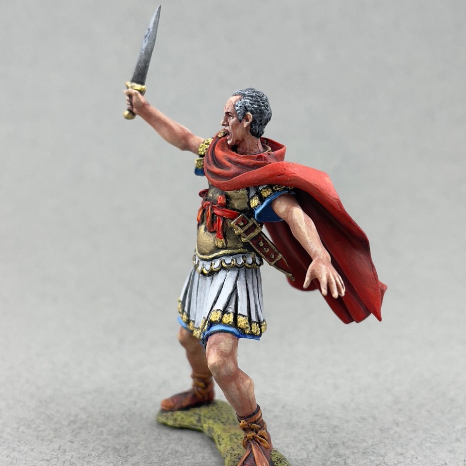 Julius Caesar figurine 54 mm 1/32, Painted tin miniature, Roman soldier figure | eBay
