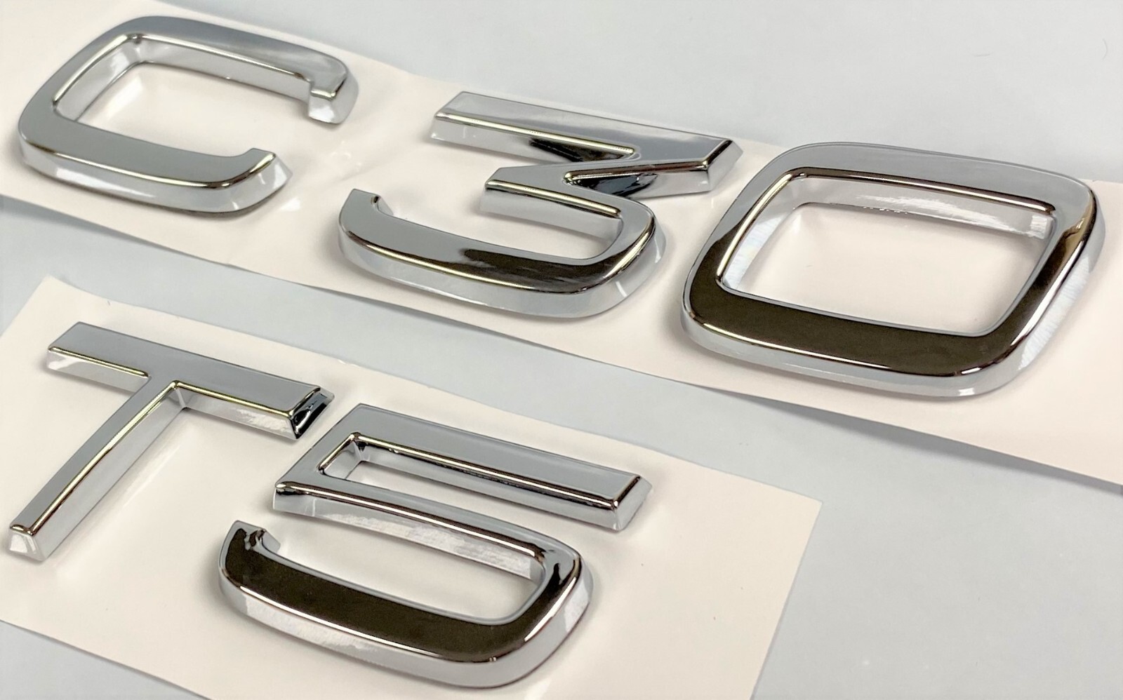 CHROME C30 + T5 FIT VOLVO C30 REAR TRUNK NAMEPLATE EMBLEM BADGE LETTERS ...