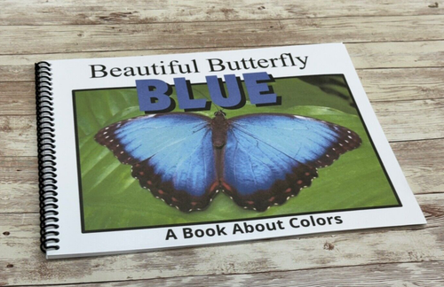 BLUE | Beautiful Butterfly Blue | LEARNING COLORS | Spiral Bound ...