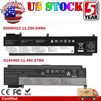 01AV406 00HW022 Battery For Lenovo Thinkpad T460s T470s Series 00HW023 ...