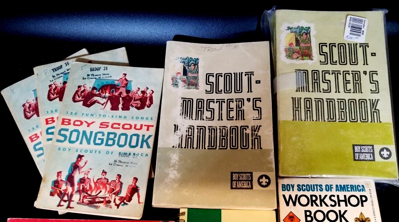 Lot of 14 Vintage Boy Scouts of America Books, Scoutmasters, Song Books ...
