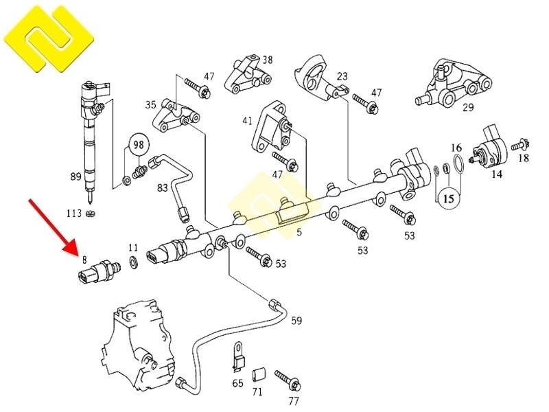 Genuine BOSCH 0281006447 Fuel Injection Pressure Sensor for 13537800602 ...