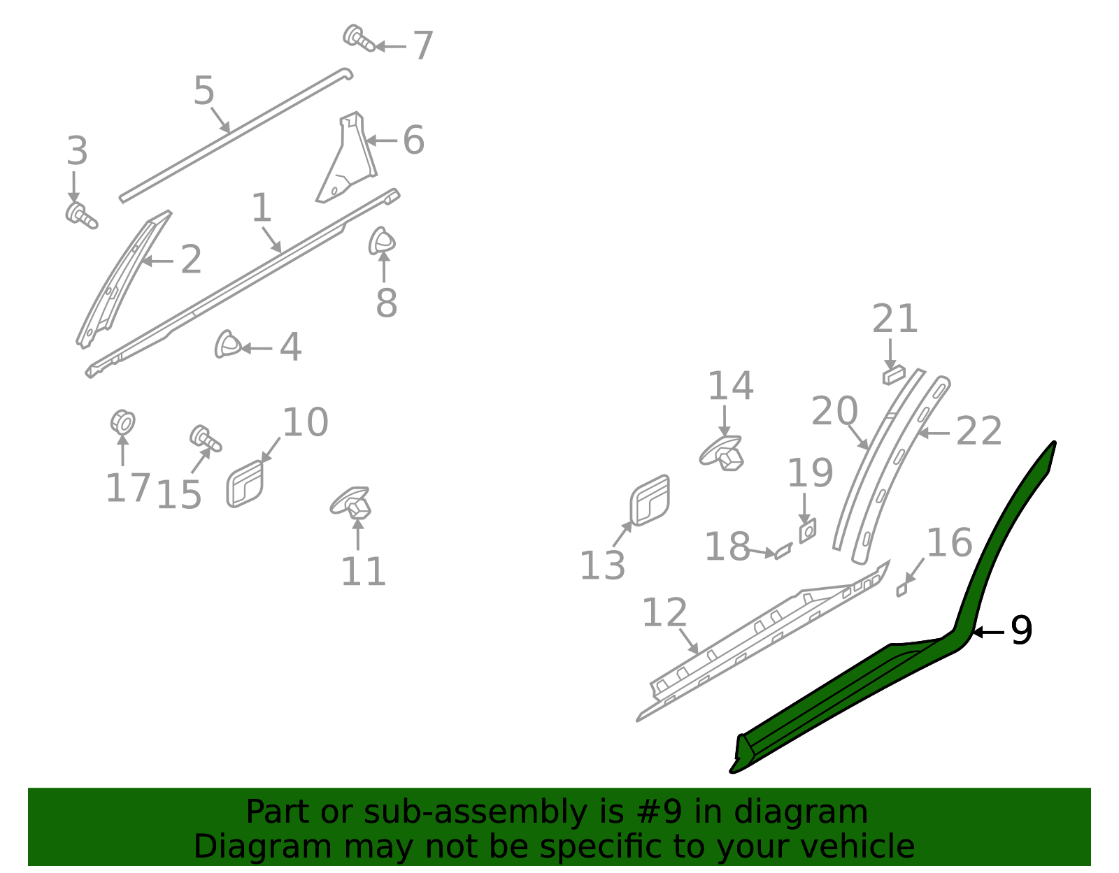For Kia Sorento 2022 Kia 87734R5300 Rear Right Door Molding for sale ...