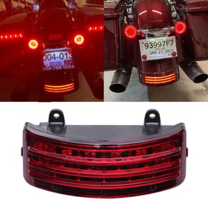 LED Tri-Bar Rear Tail Brake Turn Signal Light For Harley Street Glide ...