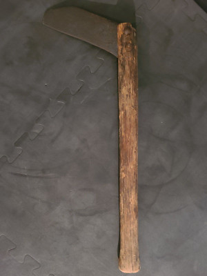 Antique Wood Handle Corn Stalk Tobacco Cutter Chopper Garden Decoration ...