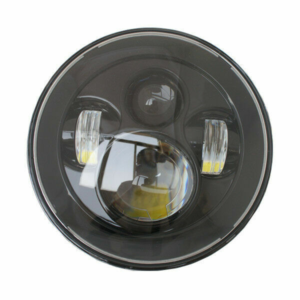 JTX 7" LED Headlights Plain Black without Halo MG MGA MGB Midget GT | eBay
