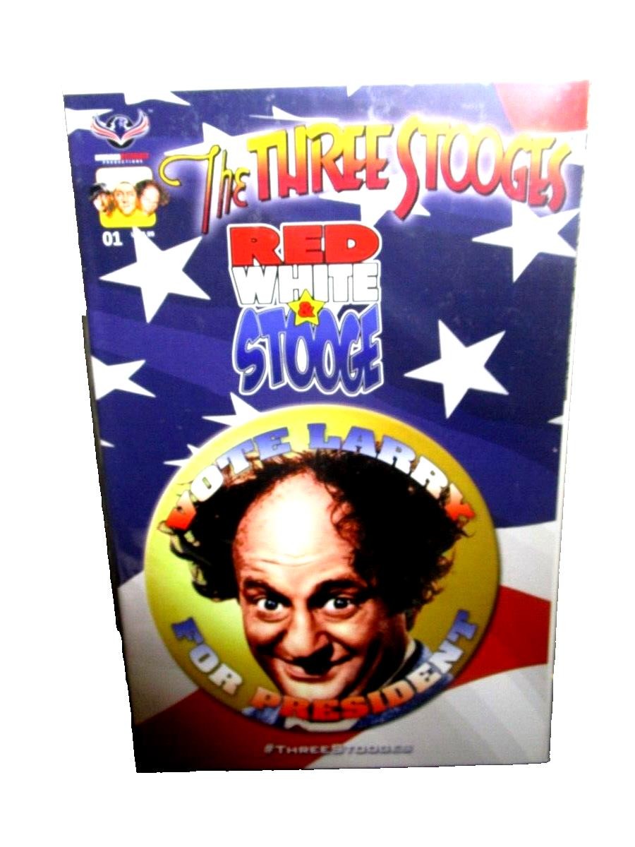 Red White and Stooge #1 2016 Three Stooges Larry for president BAGGED ...