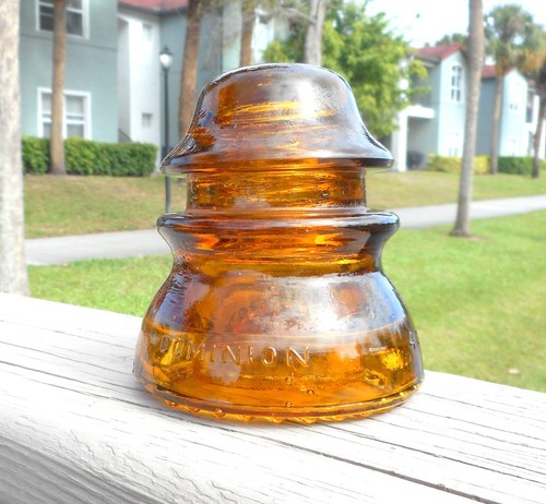 GREAT ORANGE AMBER CD 154 DOMINION GLASS INSULATOR (A) | eBay