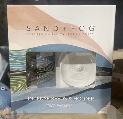 Sand + Fog Incense Reeds and Holder - Two Packs of 20: Teakwood & Cedar ...