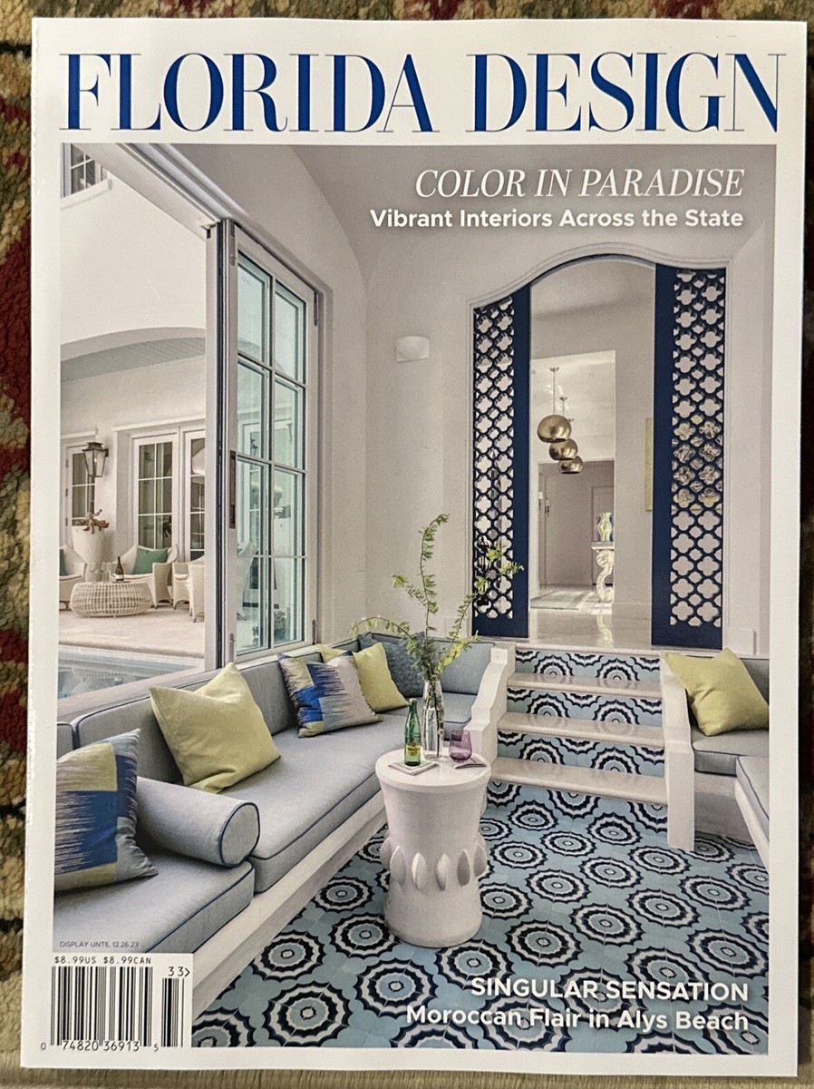 Florida Interior Design Magazine Covers Lewis Aqui Landscape