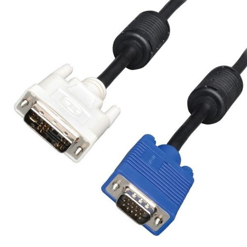 DVI-A Male White to VGA Male Blue 6ft Analog Video Cable 713331219026 ...