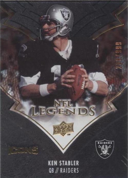 2008 Upper Deck Icons - Nfl Legends Ken Stabler #LEG18 /999 for sale ...