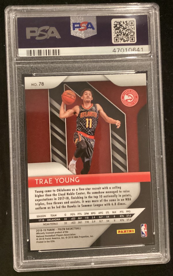 2018-19 Panini Prizm Trae Young Rookie Card PSA 10 Gem Mint Hawks RC | eBay