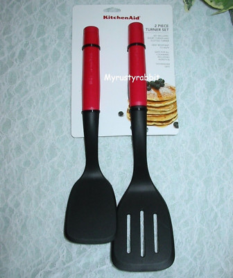 Kitchenaid Slotted Turner and Short Turner Set of 2 - Hibiscus HHIA ...