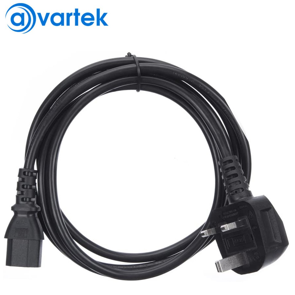 1M UNIVERSAL UK 3 PIN KETTLE LEAD LONG EXTENSION POWER CABLE CORD MAINS ...