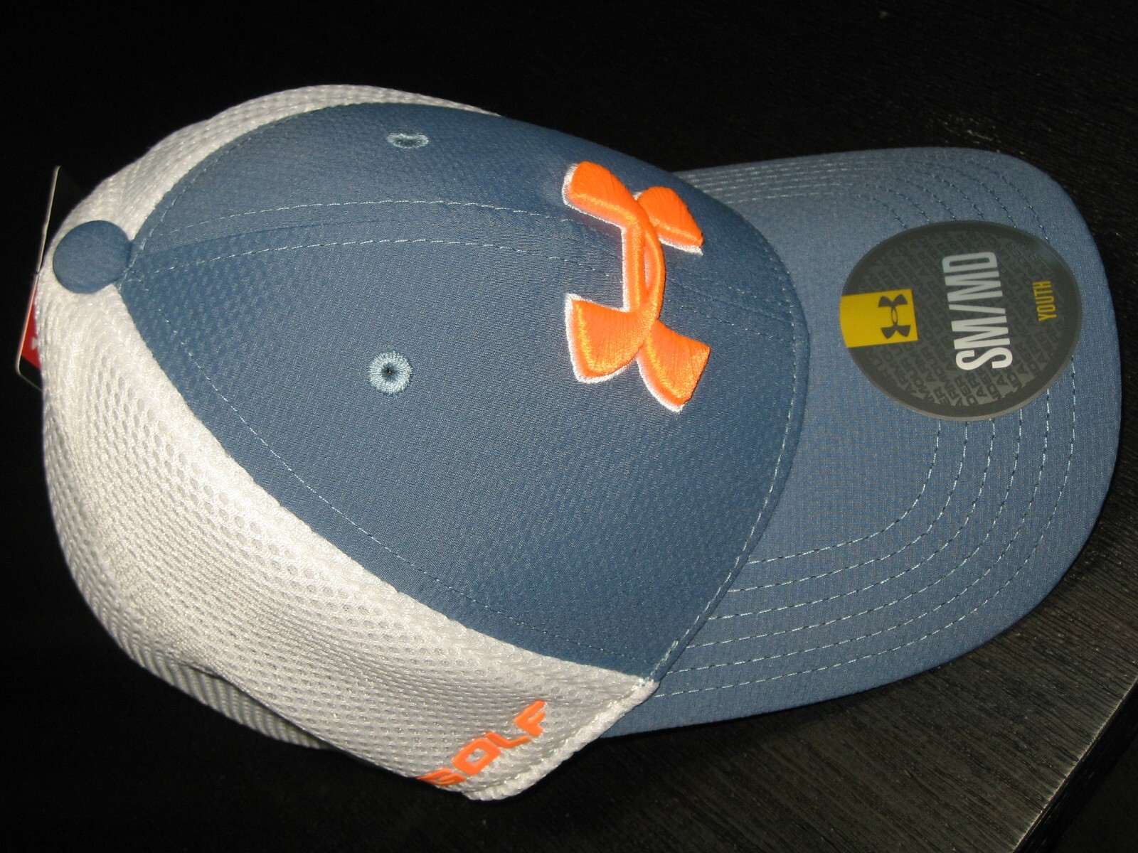 New Under Armour golf baseball hap cap Youth SM/MD stretch blue ...