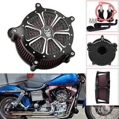 Skull Air Cleaner Red Intake Filter Fits Fit For Harley Road King ...