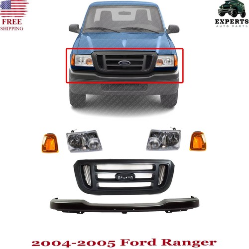 Grille +Front Bumper +Headlight For 2004-2005 Ford Ranger | eBay