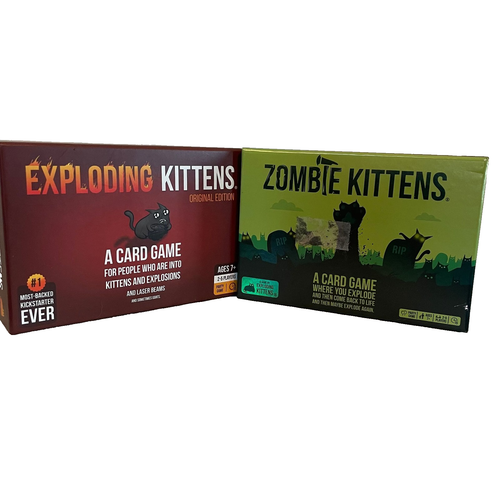 Exploding Kittens + Zombie Kittens Card Game Lot Sealed | eBay