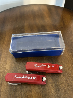 Vintage Swingline Tot 50 Red Mini Staplers USA Untested | eBay