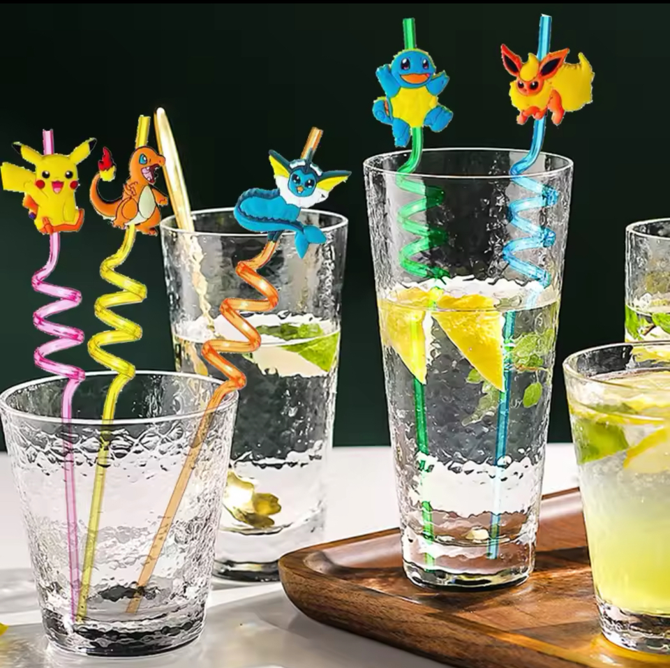 Pokemon Character 10cm Twirly Straws 8 Pack | eBay UK