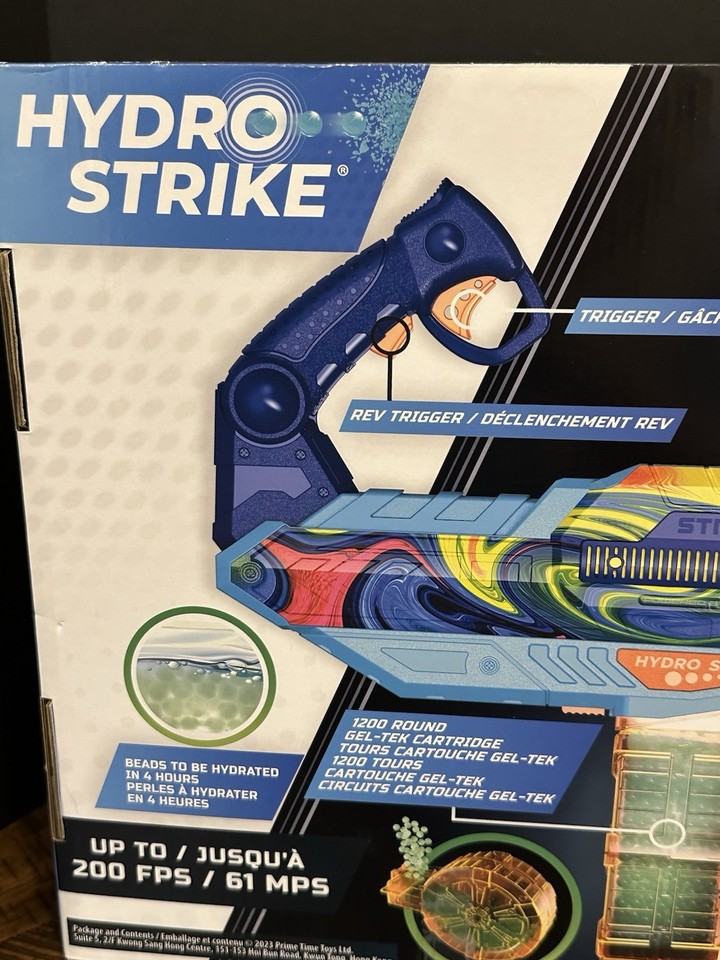 Hydro Strike Stratos Gel-Tek Blaster Gun Glow Gel Beads 1200 Round NEW ...