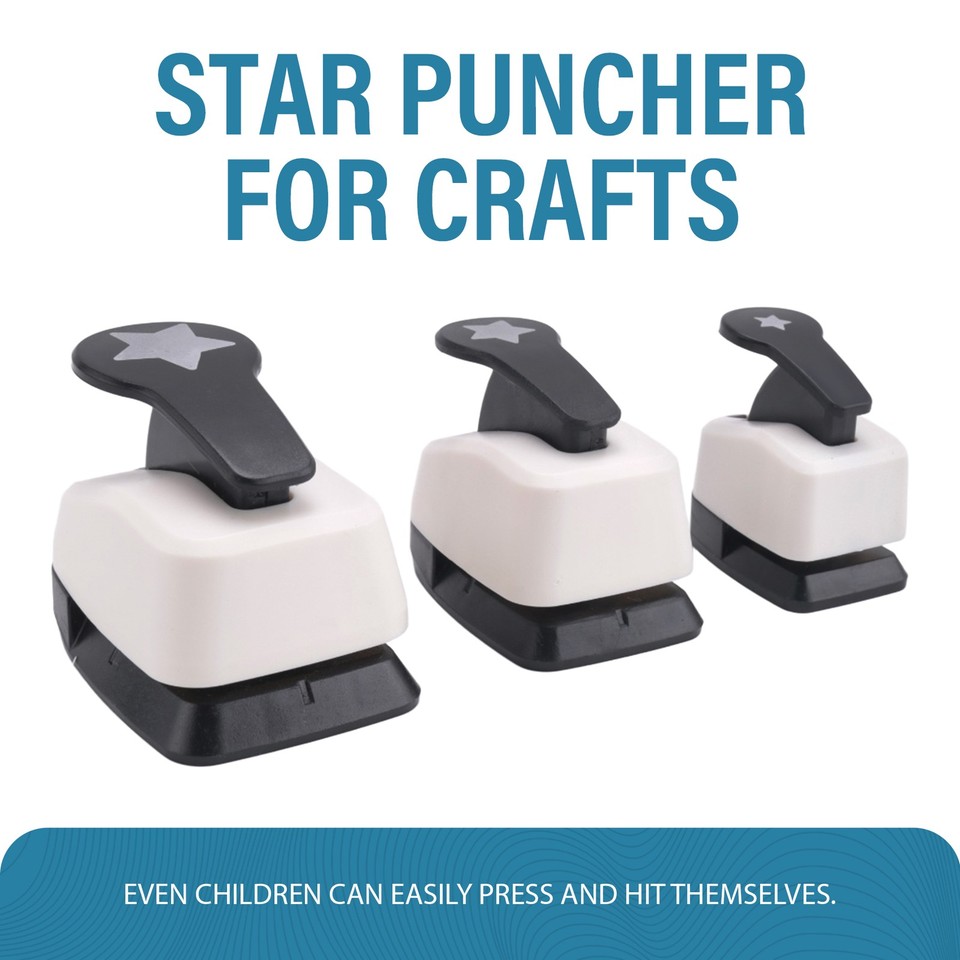 3Pcs Star Hole Punch, Star Punch, Star Punch, Star Hole Puncher ...
