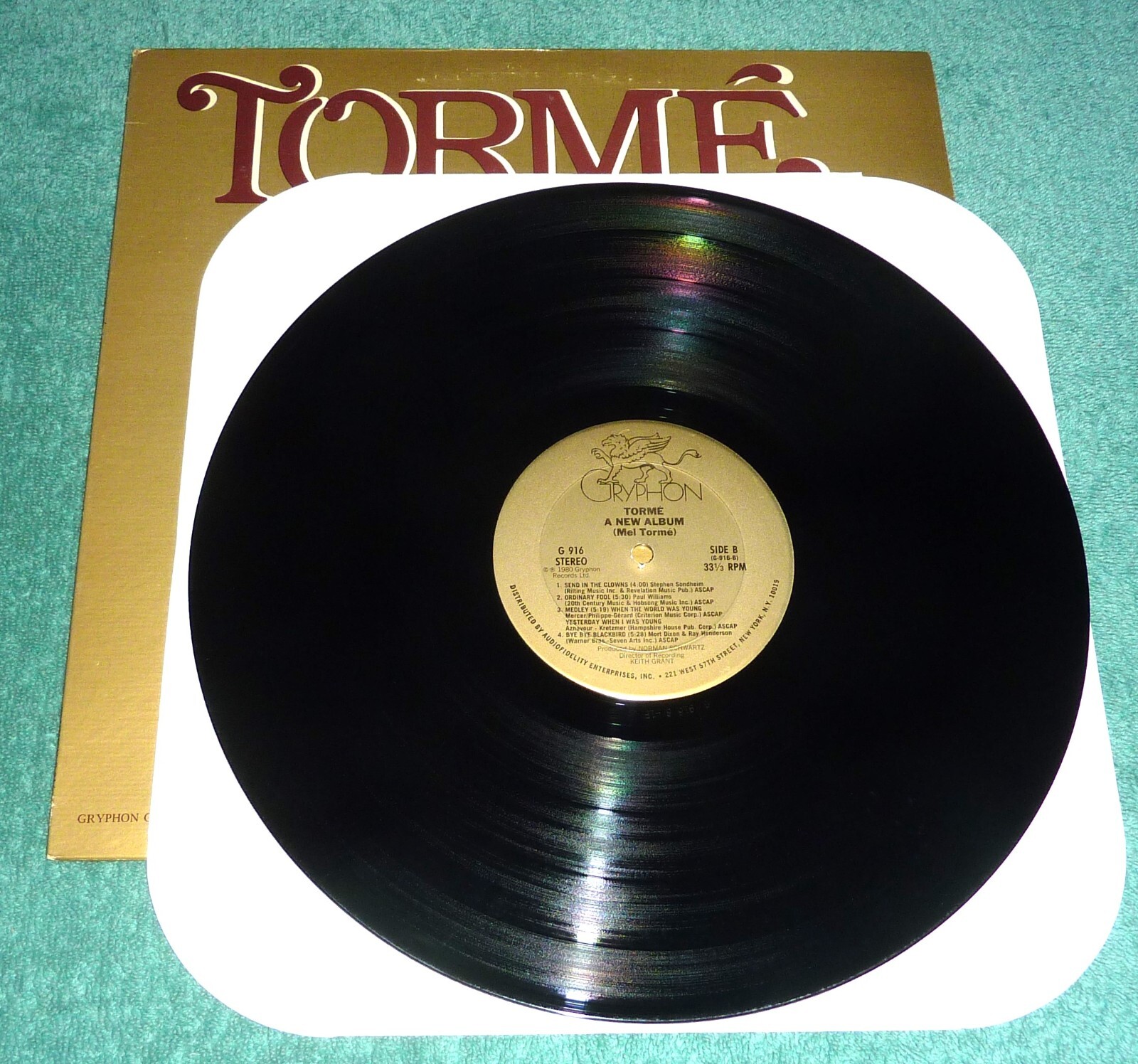 VINYL LP by MEL TORME "TORME-A NEW ALBUM" (1980) JAZZ, VOCAL / GRYPHON ...