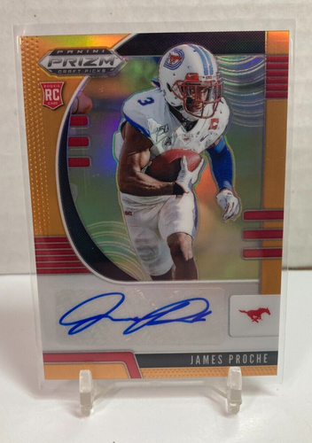 JAMES PROCHE 2020 PANINI PRIZM DRAFT PICKS /149 Neon Orange Auto RC ...