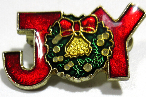 VTG SMALL 7/8 X .5" ENAMEL CHRISTMAS WREATH BOW Brooch Pin red green ...
