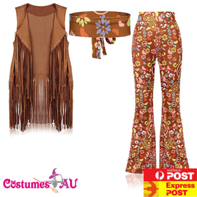 Ladies 60s 70s Retro Hippy Hippie Groovy Go Go Girl Disco Dancing Queen ...