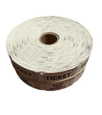 Roll of 2000 Gray Double Stub Raffle Tickets Split the Pot 50/50 | eBay