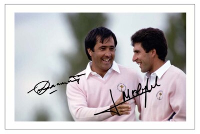 JOSE MARIA OLAZABAL & SEVE BALLESTEROS Signed Autograph PHOTO Gift ...