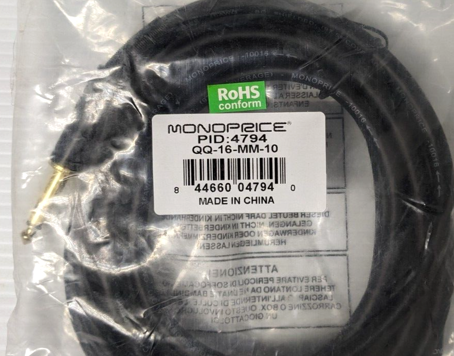 Monoprice (4794) 10 ft Audio Cable for sale online | eBay