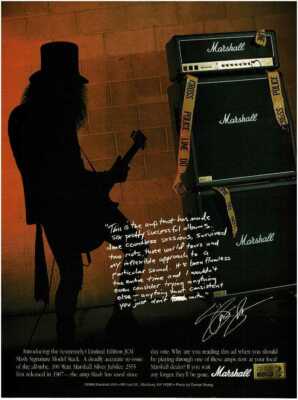 1996 MARSHALL amps cabinets stack SLASH Vintage Print Ad 1 | eBay