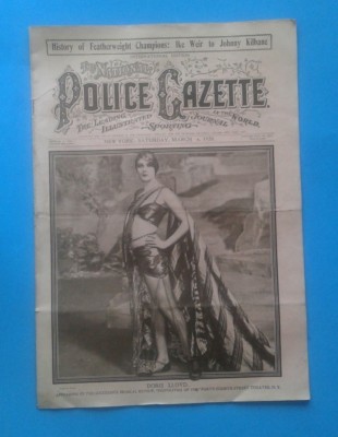-RARE- THE NATIONAL POLICE GAZETTE MAGAZINE MARCH 6, 1920 DORIS LLOYD ...