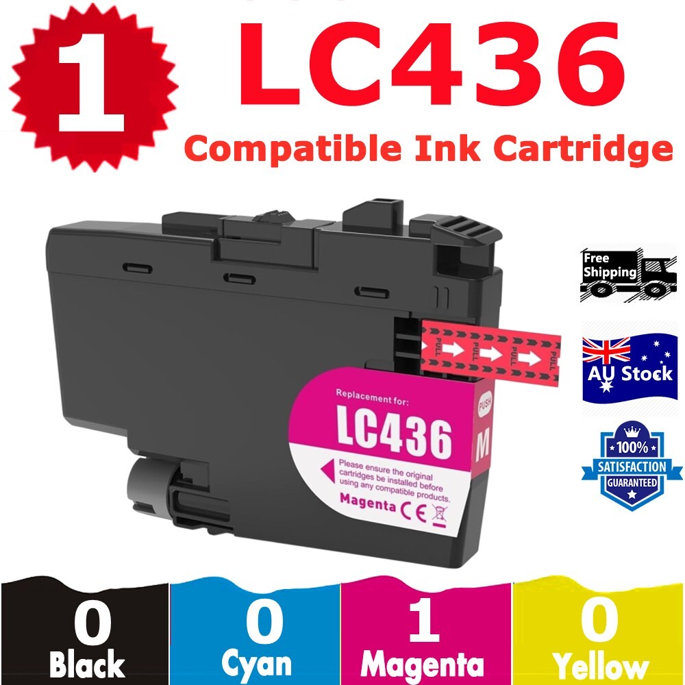 1x Compatible LC436 LC-436 Magenta Ink For Brother J4340DW J4440DW ...