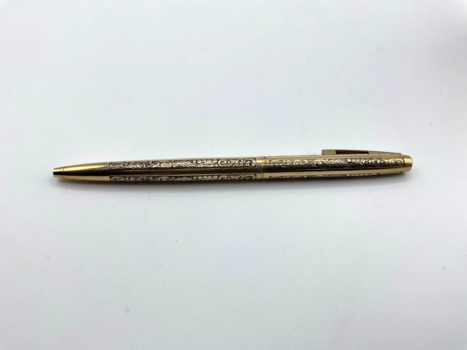 Vintage 12k Gold Filled Sheaffer Clip Action Ball Point Pen Grape Vine ...
