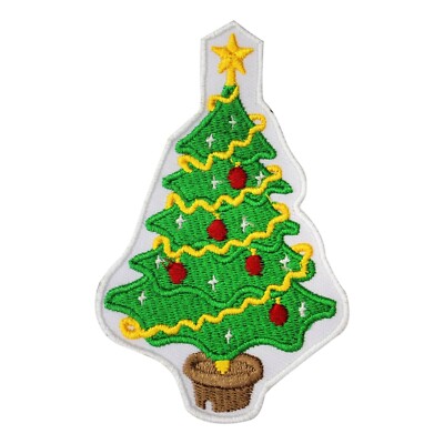 Patch D'Arbre De Noël, Patch De Noël Brodé À Repasser 11x7cm | eBay