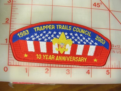 Trapper Trails Council CSP collectible 2003 10 Year Anniversary patch ...