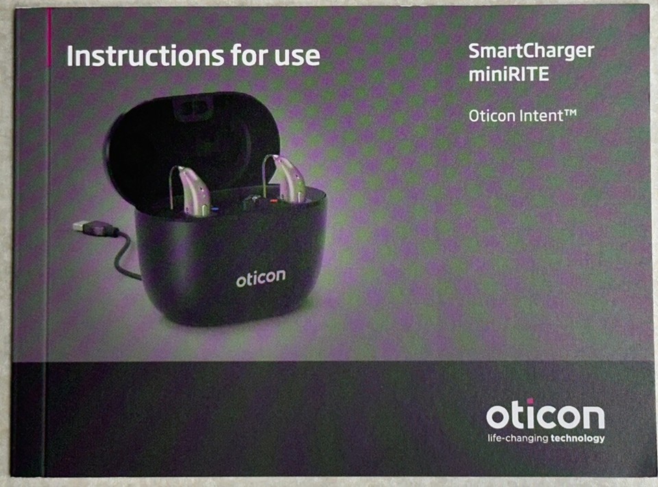 Oticon Intent Smart Charger With Power Cable, Wall Adapter, Manual ...