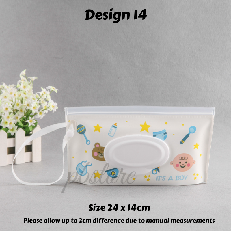Clean Wet Wipes Bag Carrying Case Snap Strap Cosmetic Pouch Napkin ...