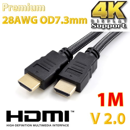 4x 1m bulk HDMI Cable V2.0 Gold Plated High Speed 3D 4K HD Audio ...