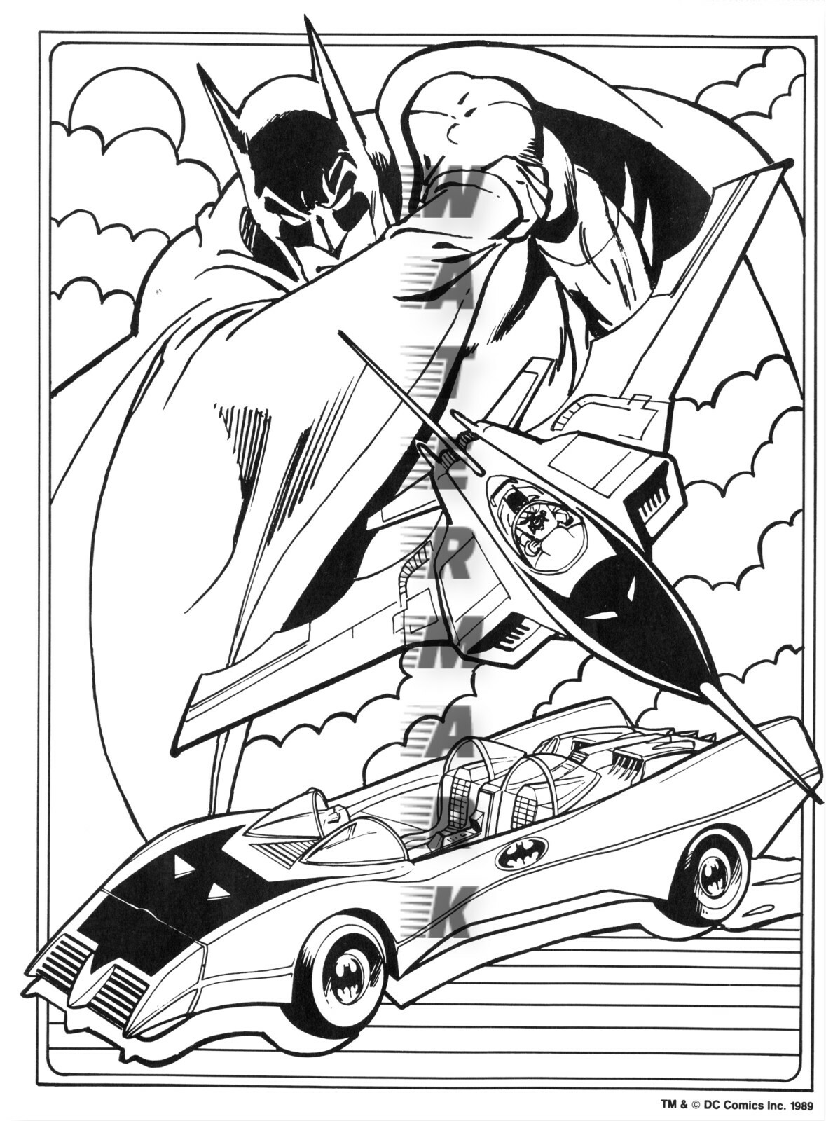Batman And Batmobile Coloring Pages